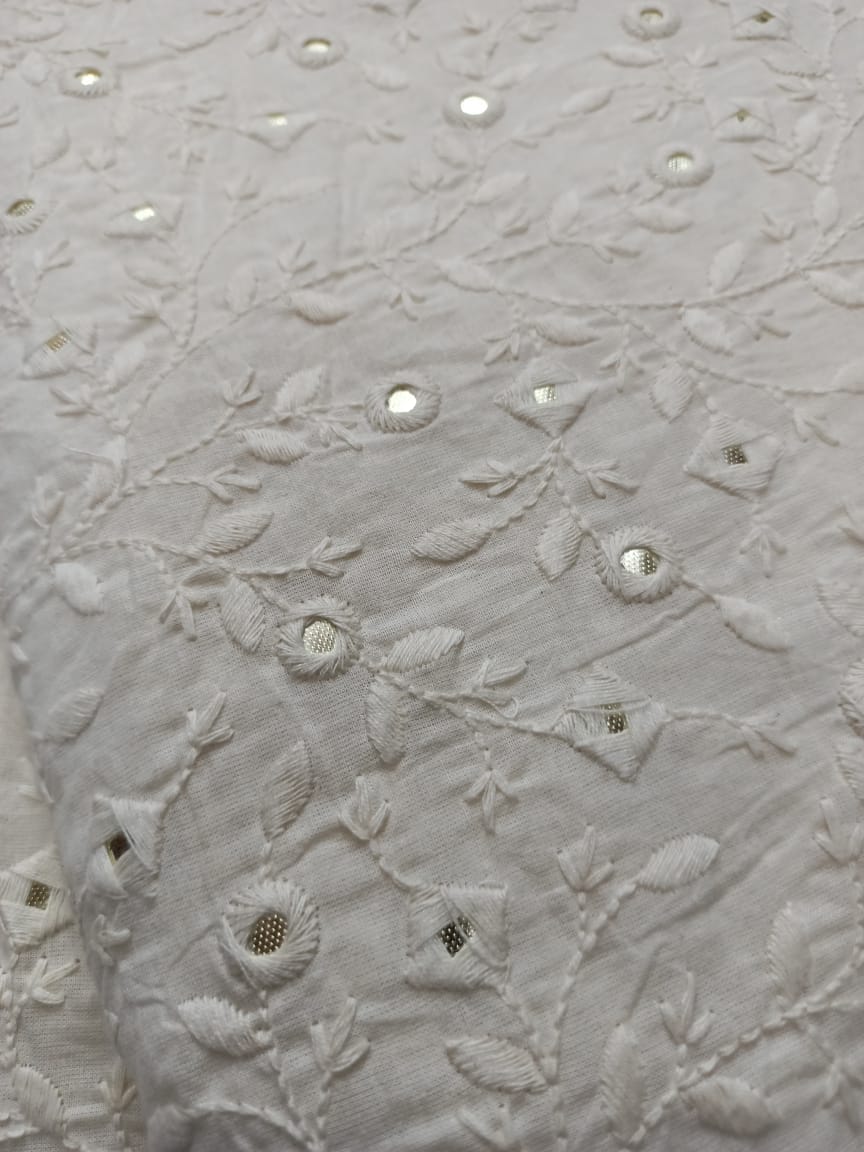 Embroidered cotton fabric store