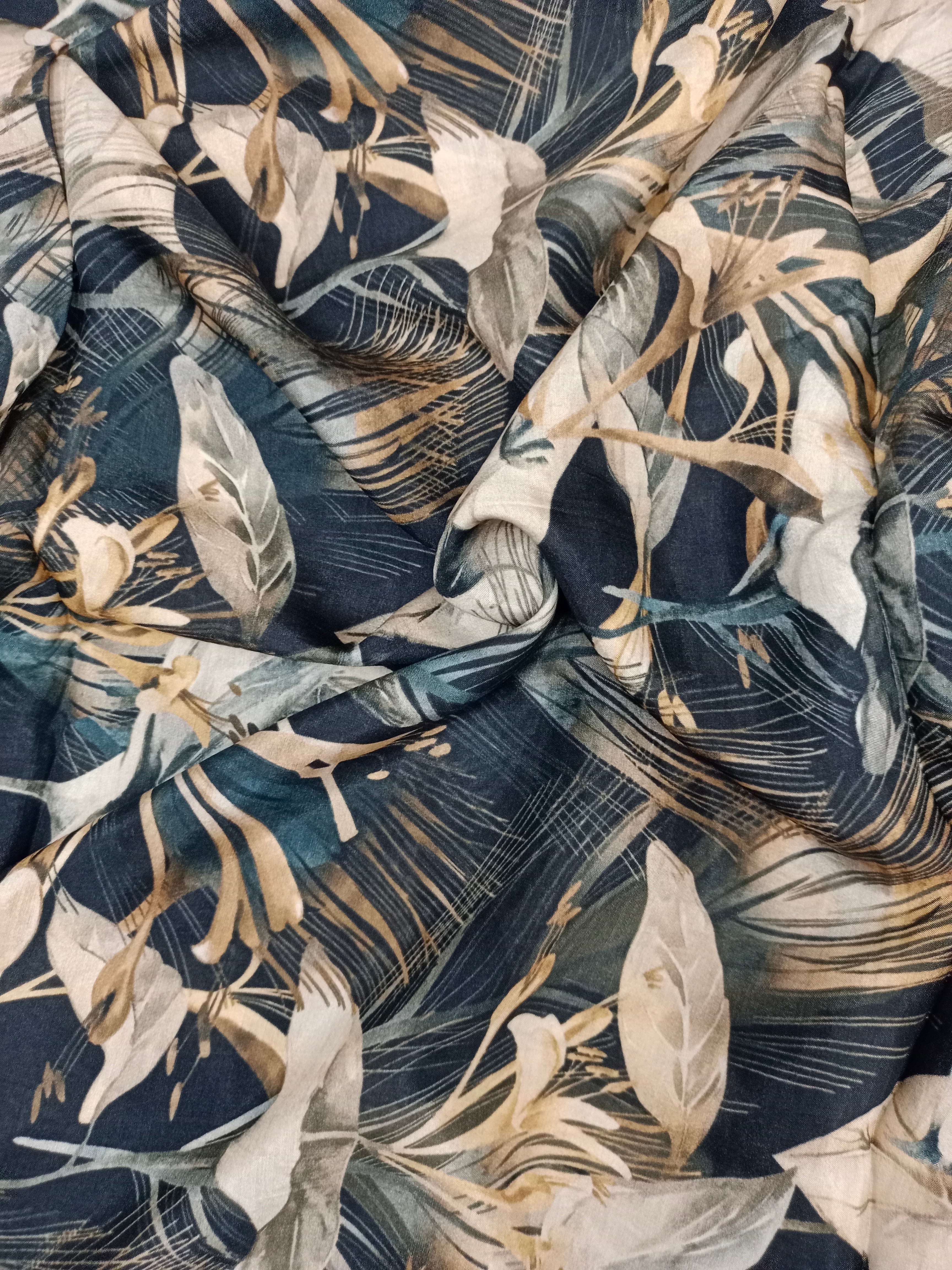 Pure Modal Soft Muslin Digital Printed Fabrics – Essence of India