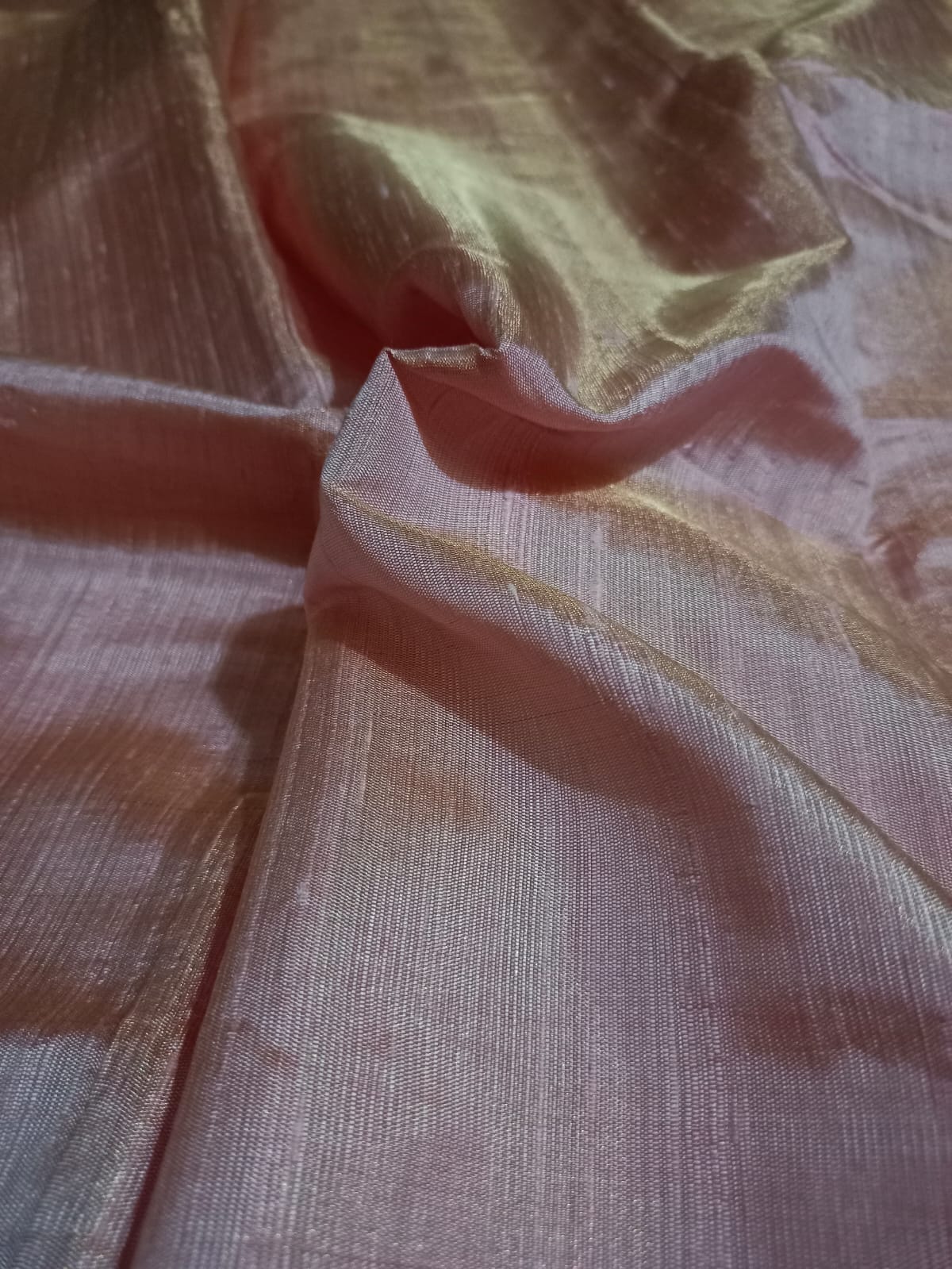 Pure Raw Silk Tissue Fabric – Essence of India