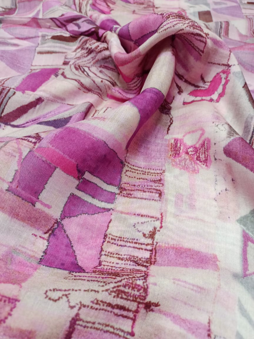 Pure Modal Soft Muslin Digital Printed Fabrics – Essence of India