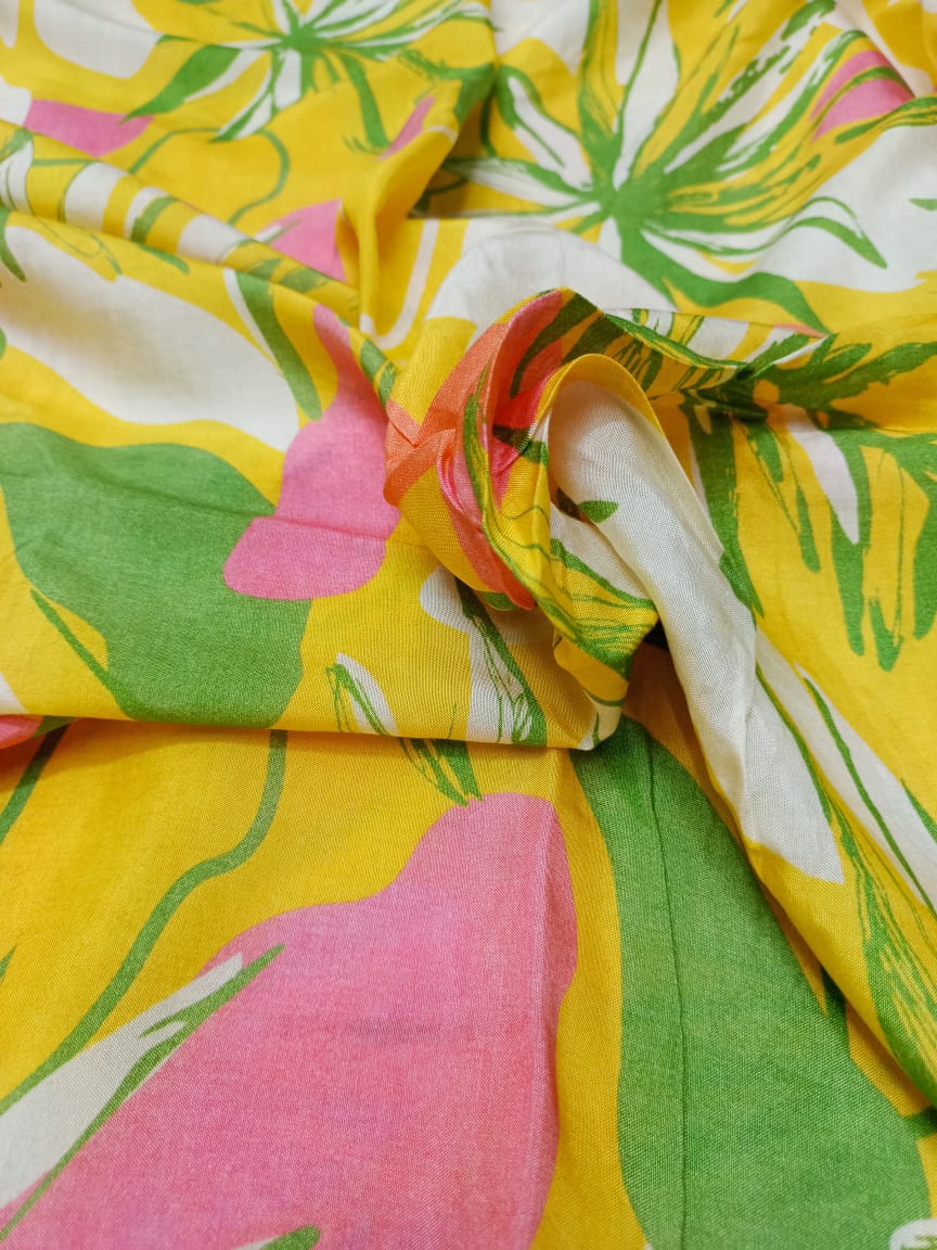 Pure Modal Soft Muslin Digital Printed Fabrics – Essence of India