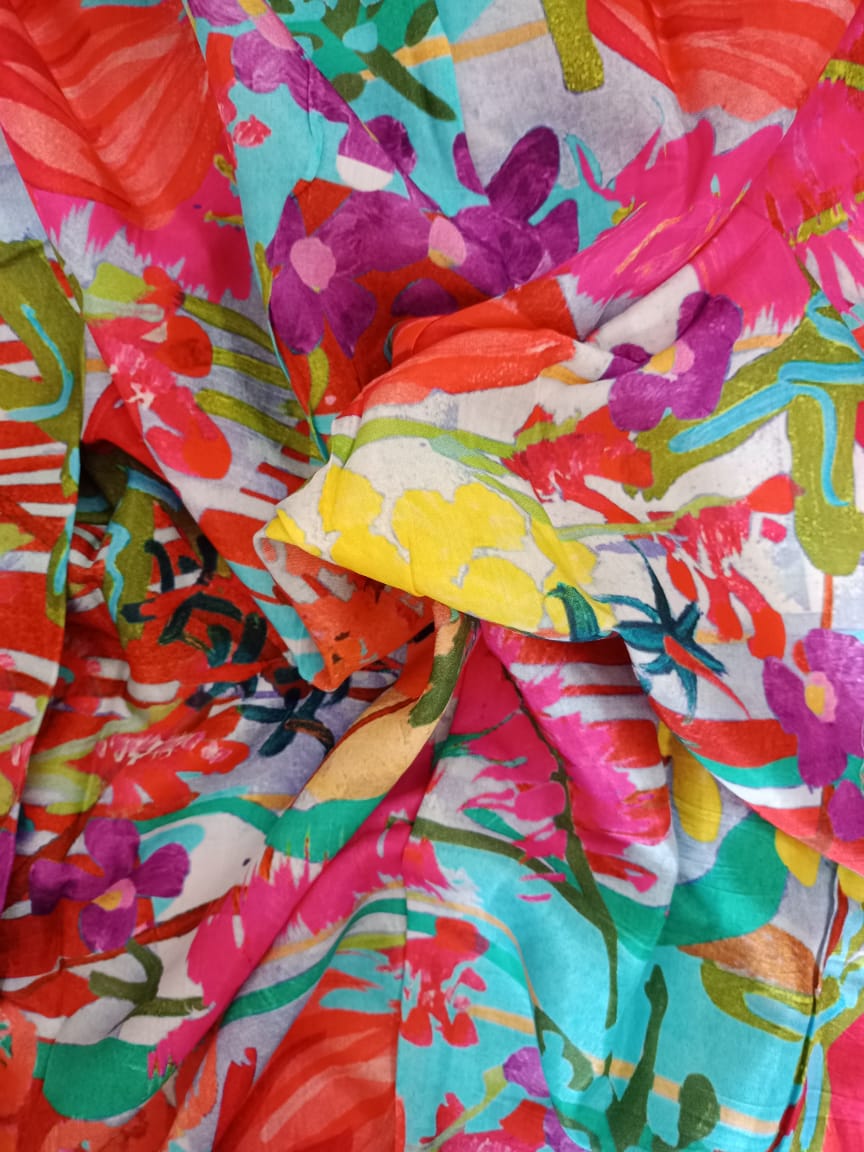 Pure Modal Soft Muslin Digital Printed Fabrics – Essence of India