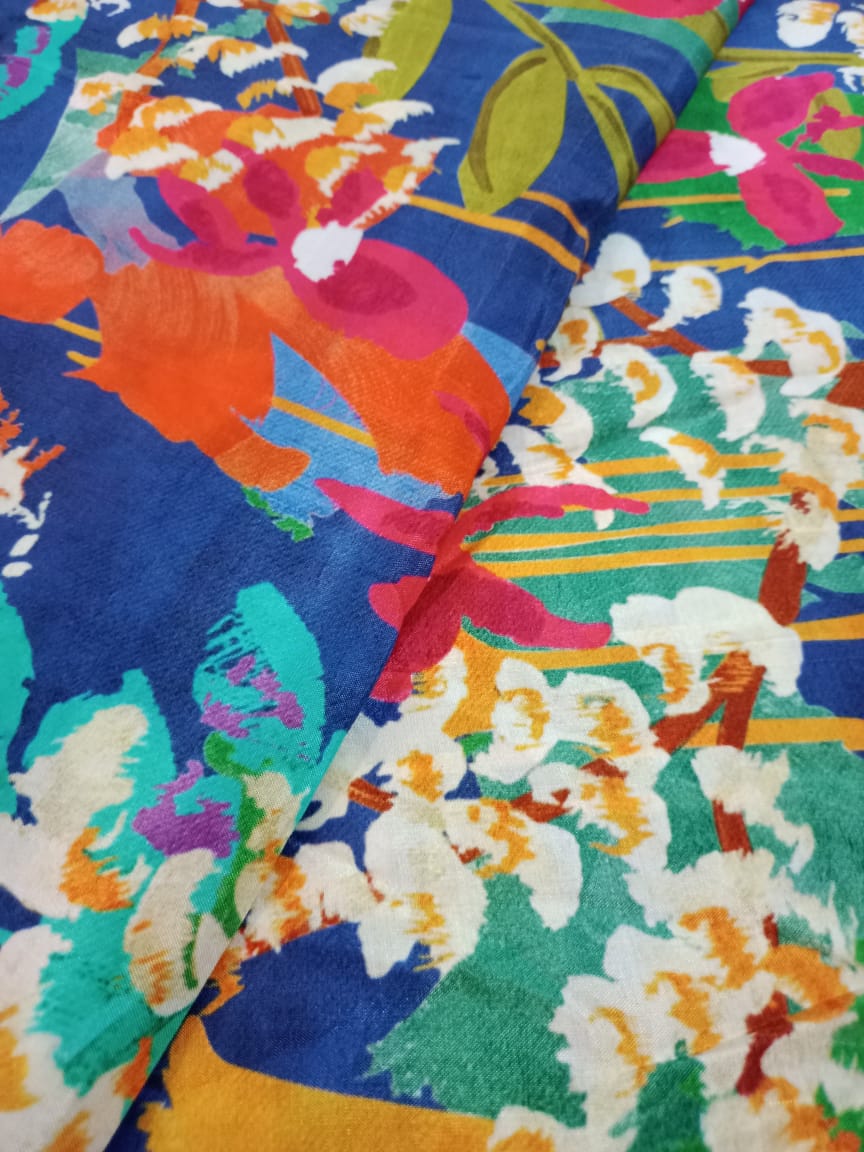Pure Modal Soft Muslin Digital Printed Fabrics – Essence of India
