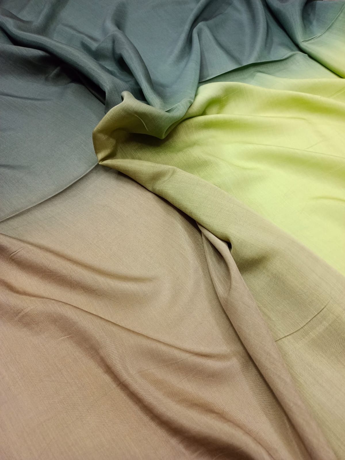 Artisanal Hand Dyed Soft Modal Muslin Mul Silk Ombre Shaded Fabric ...