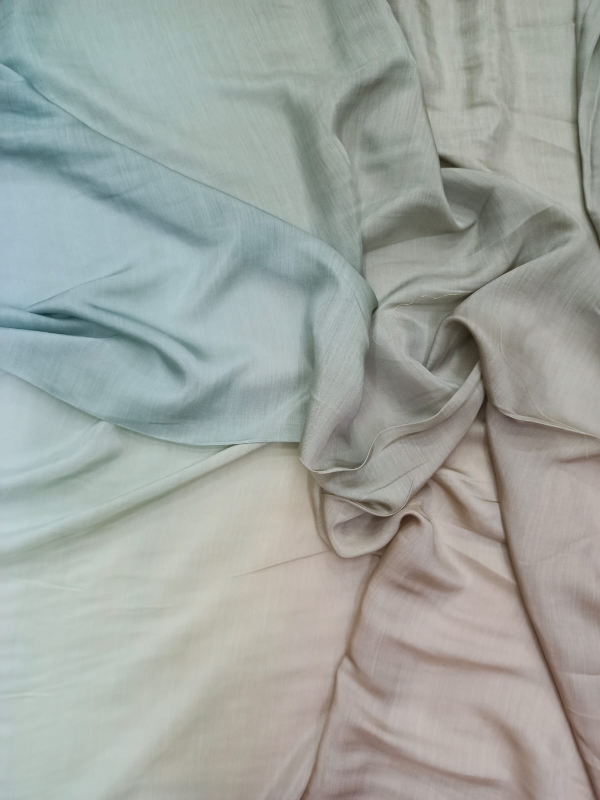 Copy of Artisanal Hand Dyed Soft Modal Muslin Mul Silk Ombre Shaded Fa ...